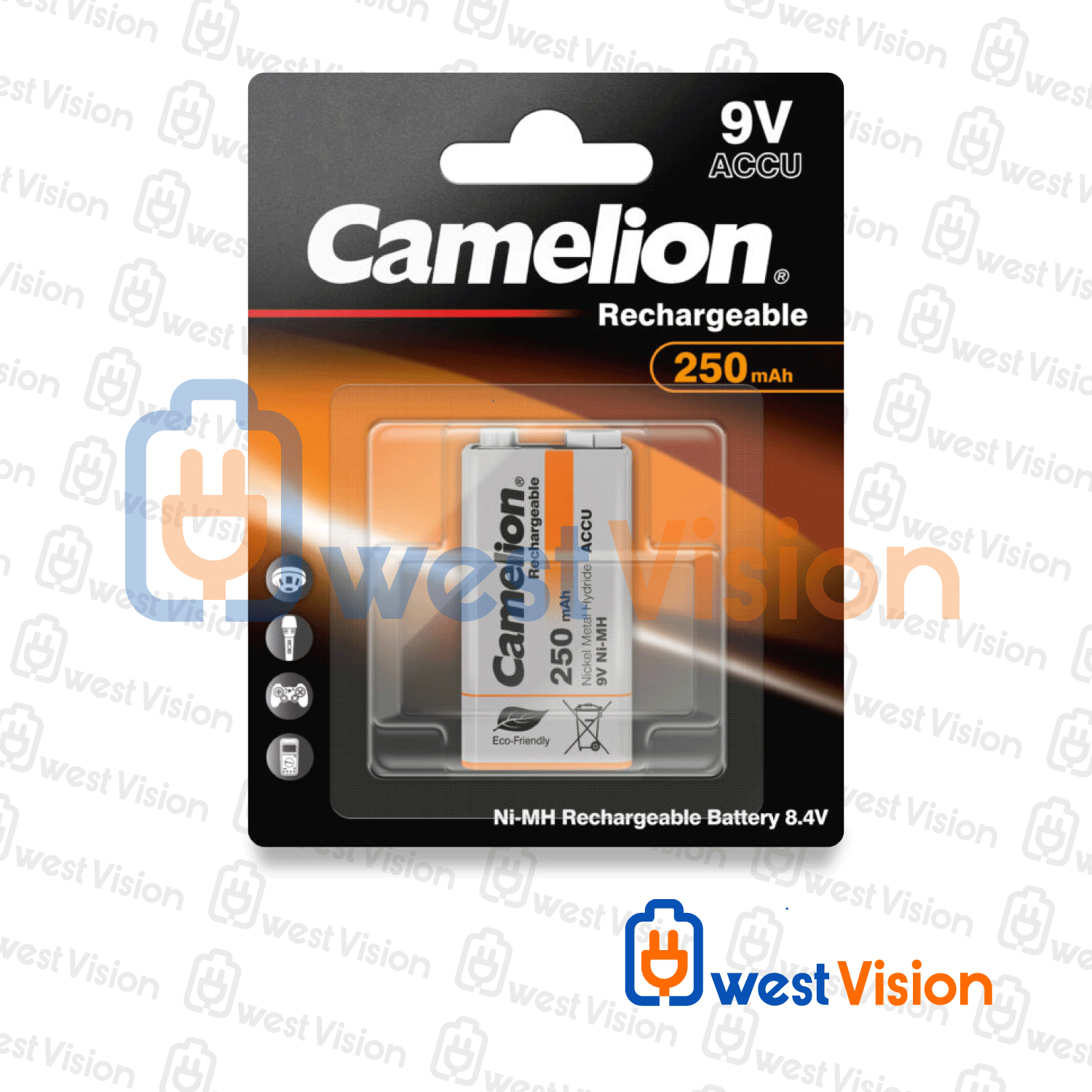 Batería Recargable CAMELION REC 9V250 || Westvision Perú